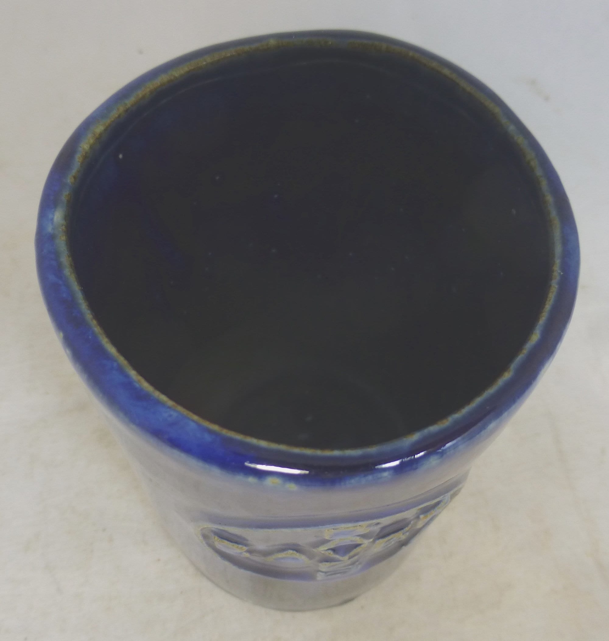 Vintage AW Studio Pottery Cobalt Blue Glaze Malaysian Bayer - Etsy