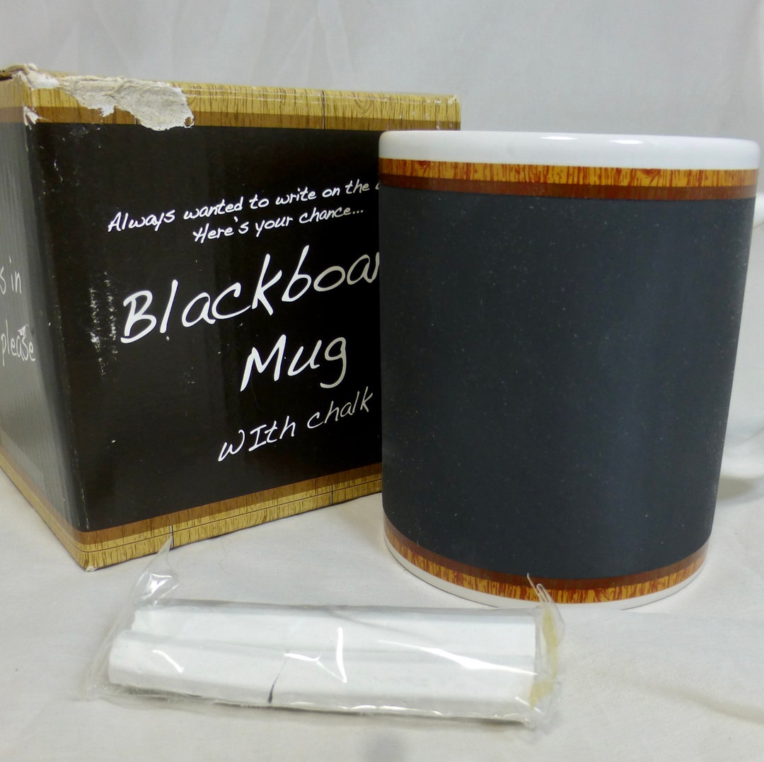 Blackboard Porcelain Mug With Chalk in Gift Box Set by Paladone 1st for ...