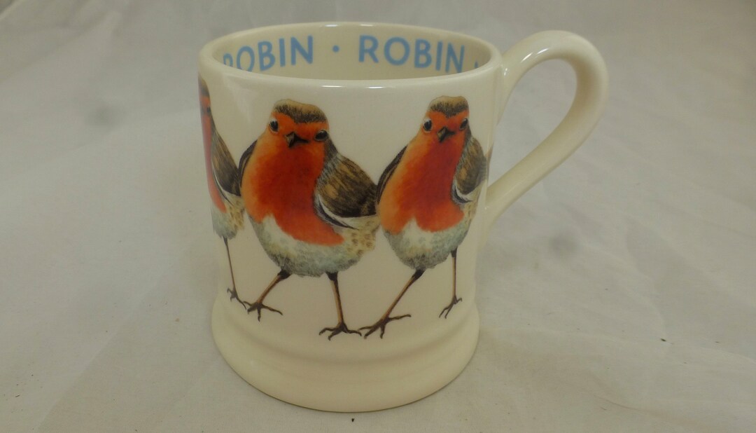 Emma Bridgewater Robin Garden Bird Half Pint Mug - Hand Decorated ...