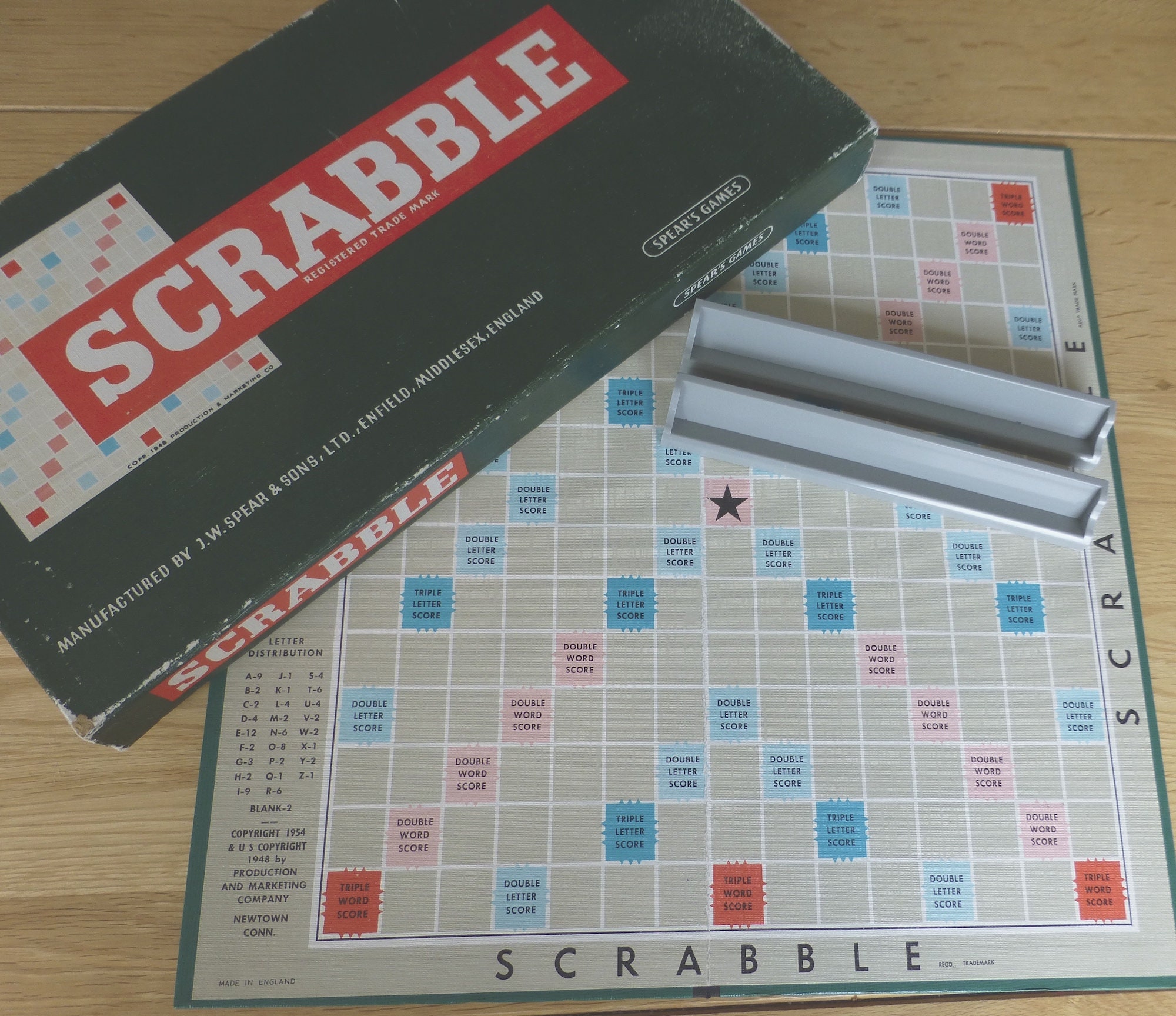 Scrabble Presentation Edition Complete Original Game Made For Spears Games Centenary 1978