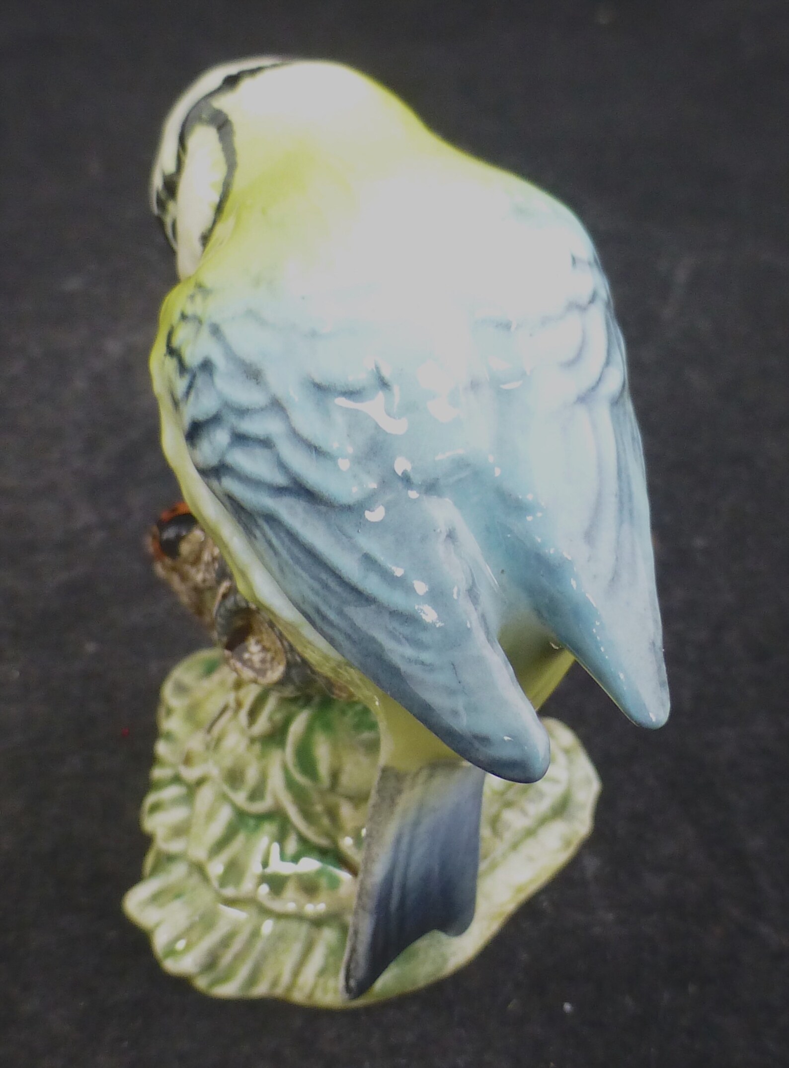 Beswick Porcelain Blue Tit Vintage British Bird Figurine With Ladybird ...