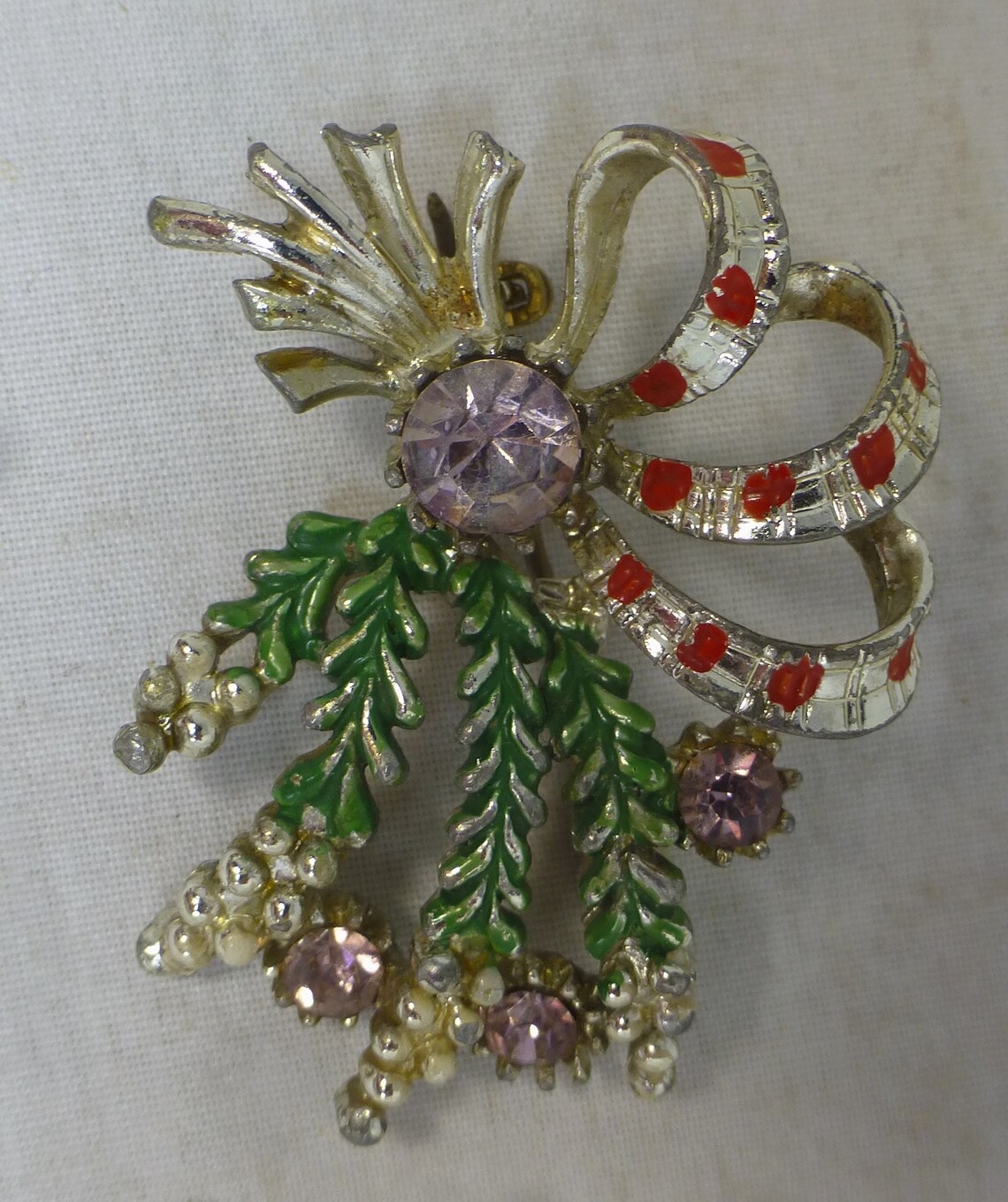 Exquisite Vintage Lucky White Heather Brooch Signed - Etsy