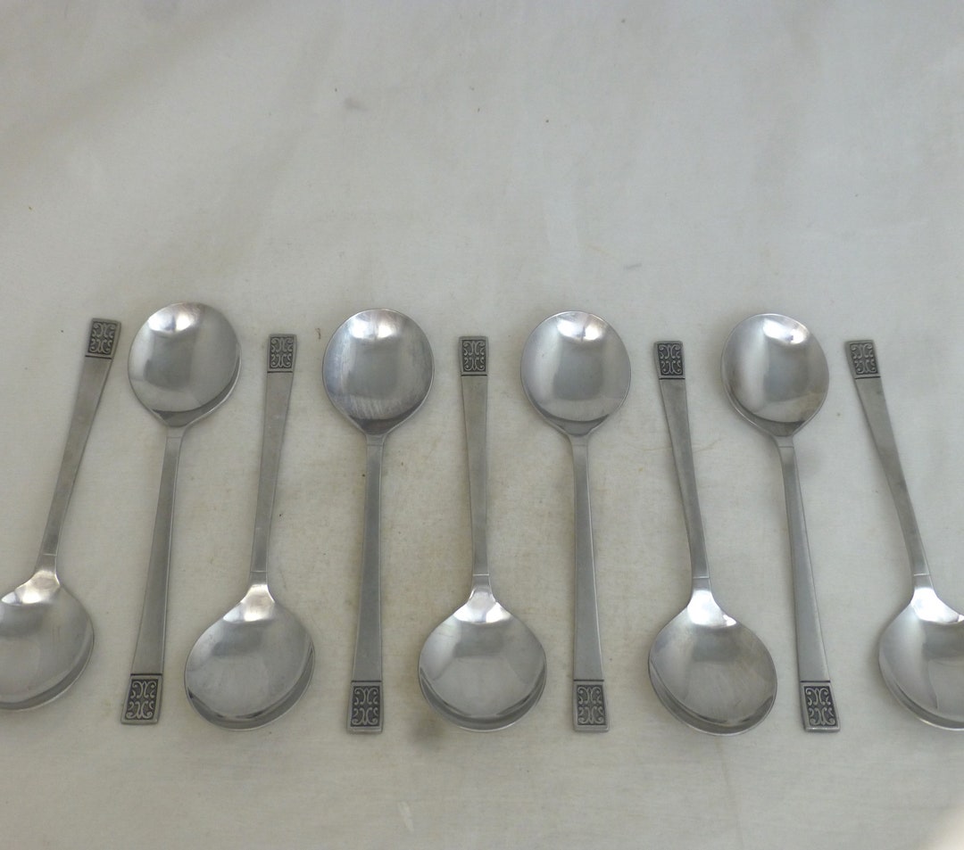 Vintage Viners International Senorita Stainless Steel Set of 9 Soup ...