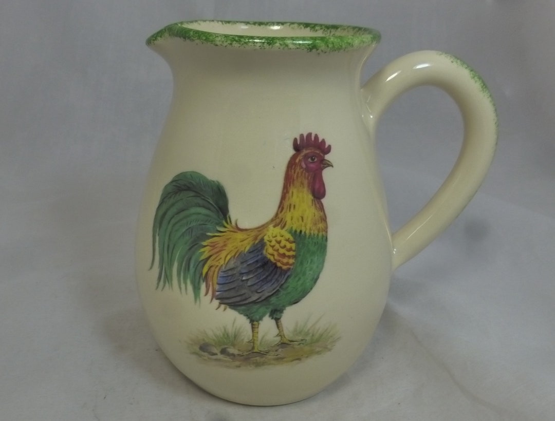 Vintage Babbacombe Studio Pottery Hand Painted Cockerel Rooster Large 1 ...