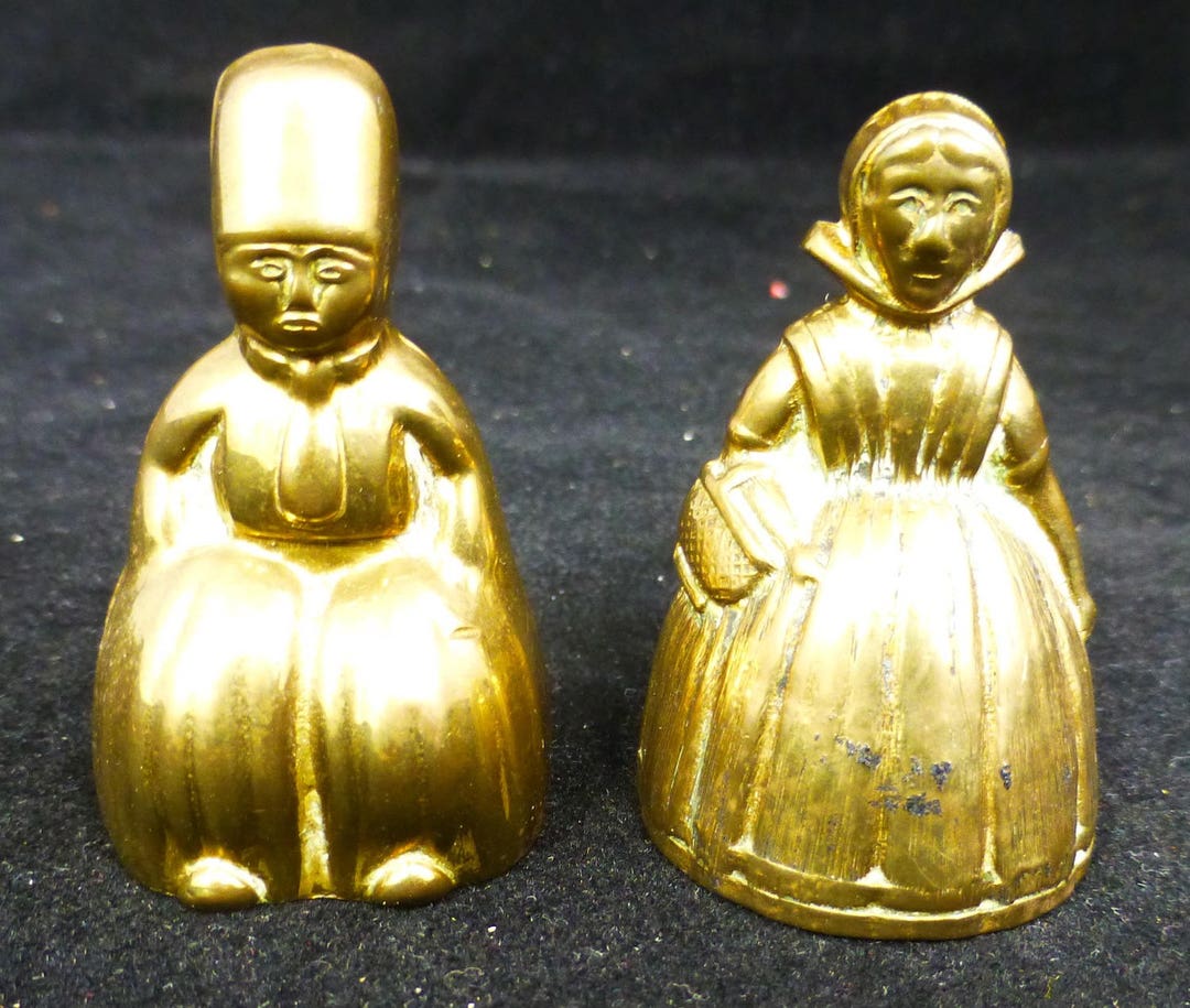 Vintage Brass Peasant Dutch Maid in Traditional Costume Vintage Brass ...