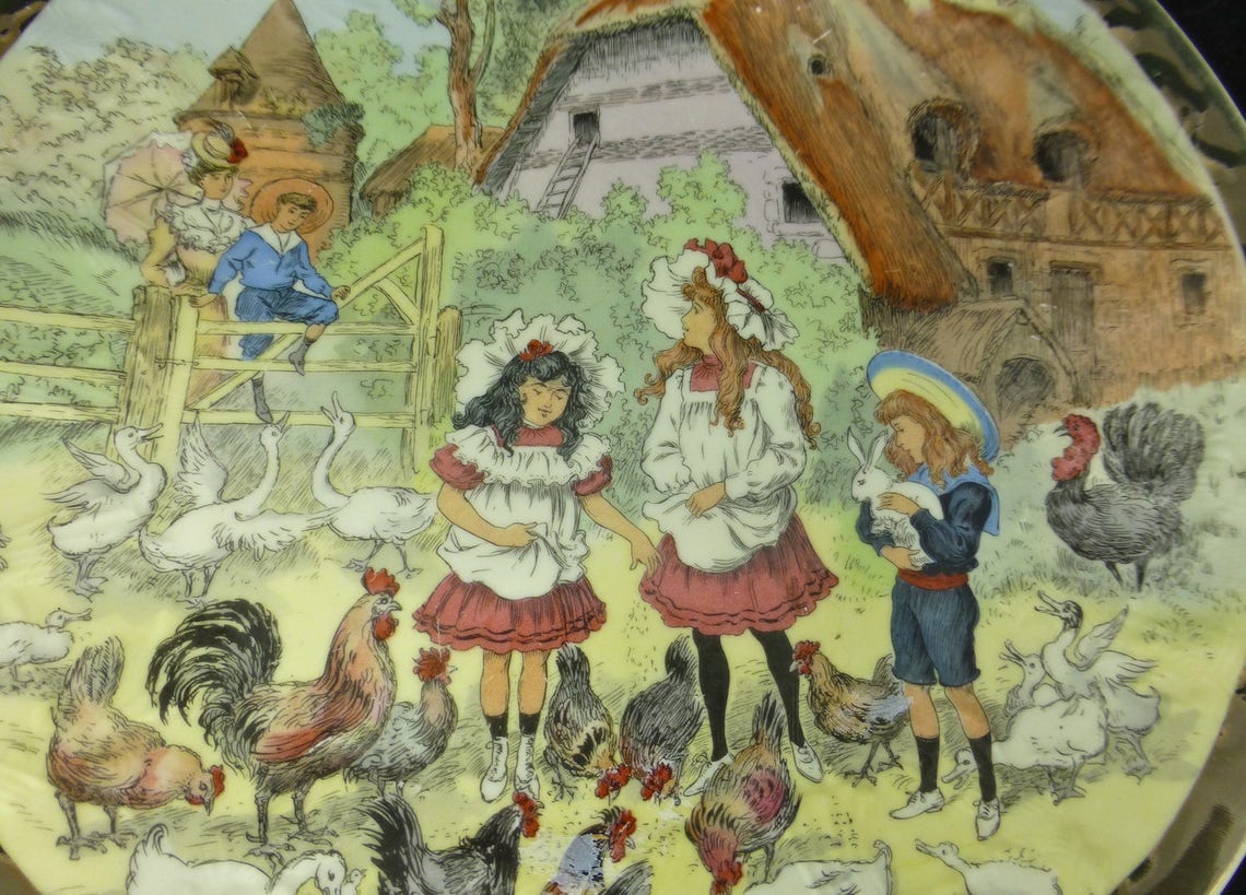 Emilie Robida Bone China Display Plate 8.25 Inch D 20th - Etsy