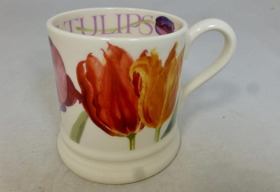 Emma Bridgewater Colourful Tulips Half Pint Porcelain Mug - Hand ...