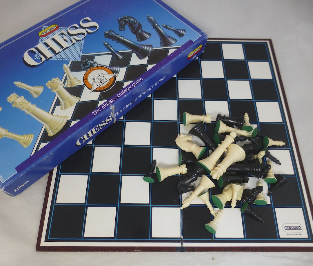 Vintage Spear’s Games Chess Set 1990s – Blue Box - Complete Set With ...