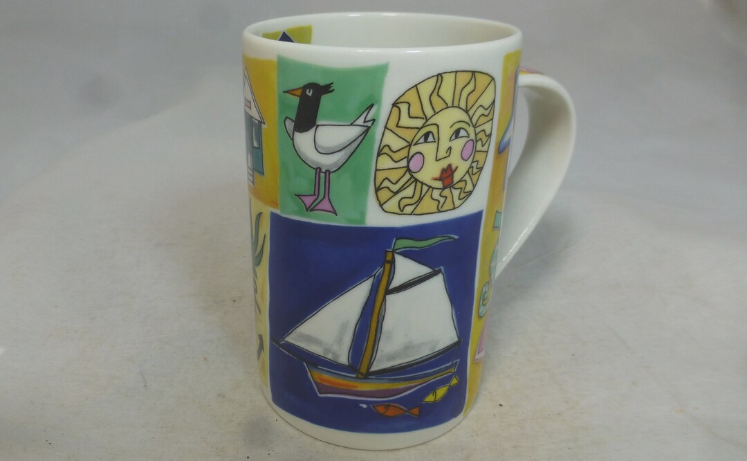 Dunoon Beachcomber Colourful Scottish Stoneware Ceramic Mug or Cup Hand ...