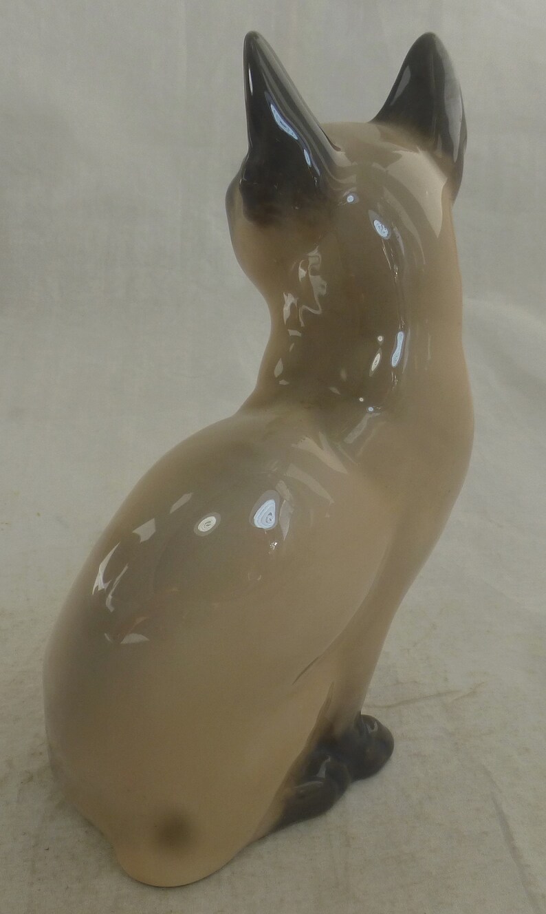 Vintage Large Royal Copenhagen of Denmark Siamese Cat Hand Painted ...