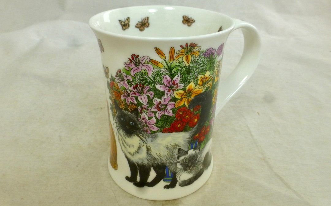 Dunoon Sophisticats Large Fine Bone China Mug – Colourful Cat ...