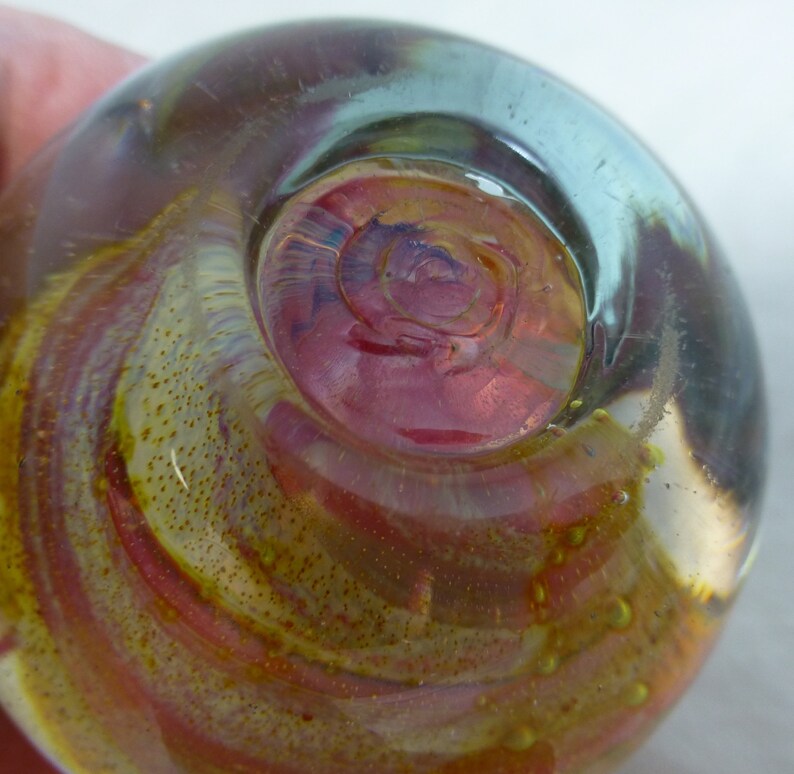 Kerry Glass of Ireland Pink and Gold Swirly Vintage Hand Blown Glass ...