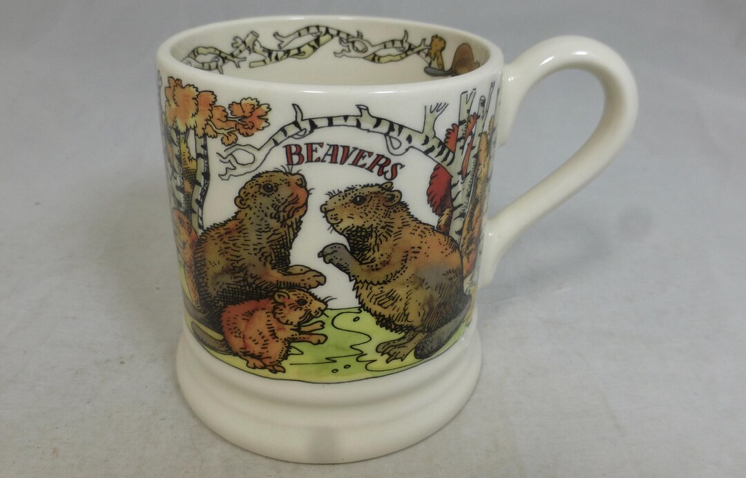 Emma Bridgewater Beavers and Silver Birch Half Pint Porcelain Mug – "in ...