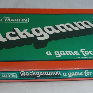 Vintage House Martin Backgammon Set Unused Complete Heavyweight Board ...
