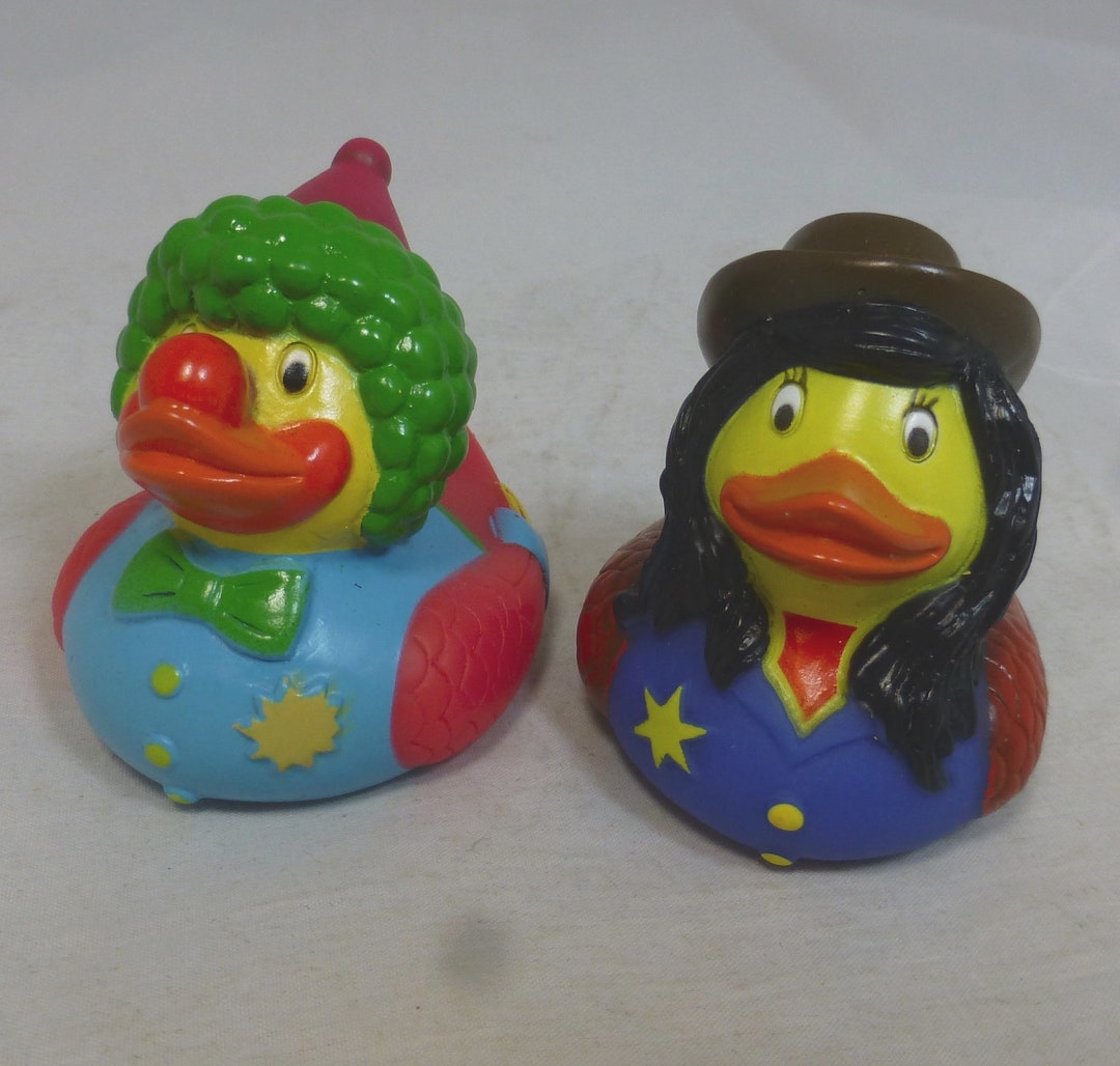 Novelty Set of 2 Rubber Ducks From Ducks for Change - DMTFYP - Clown ...