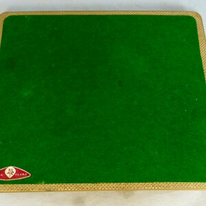 Vintage Lady Clare Set of 6 Traditional Green Baize Back Table Mats ...