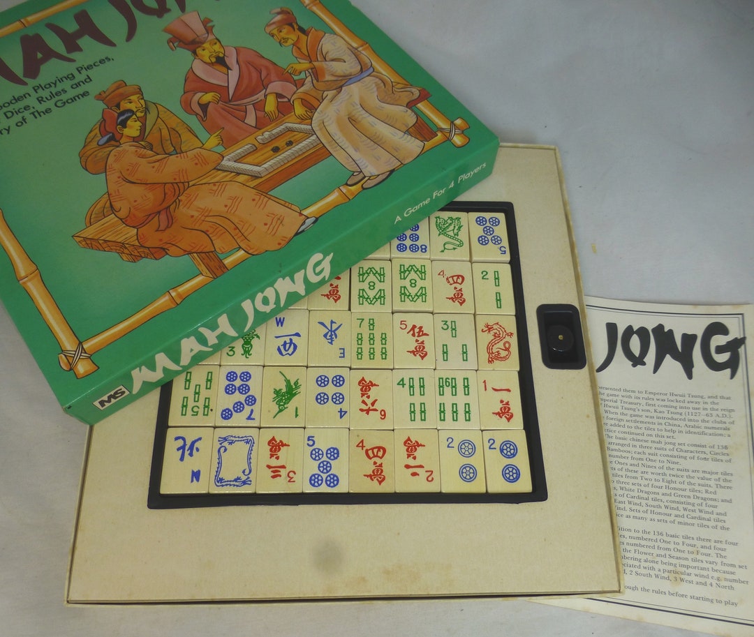 Vintage Mah Jong Chinese Strategy Game Michael Stanfield Complete Set ...