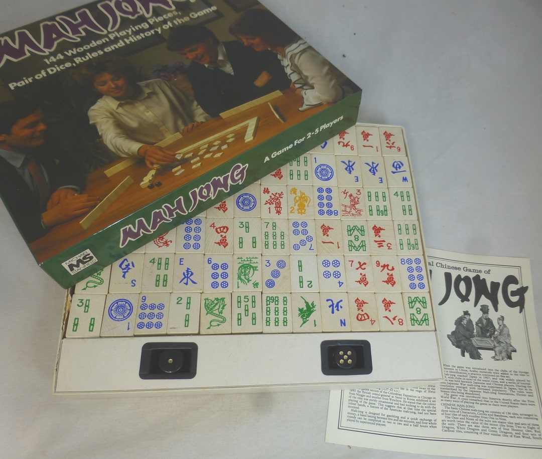 Mah Jongg Chinese Strategy Vintage Game by Michael Stanfield Complete ...