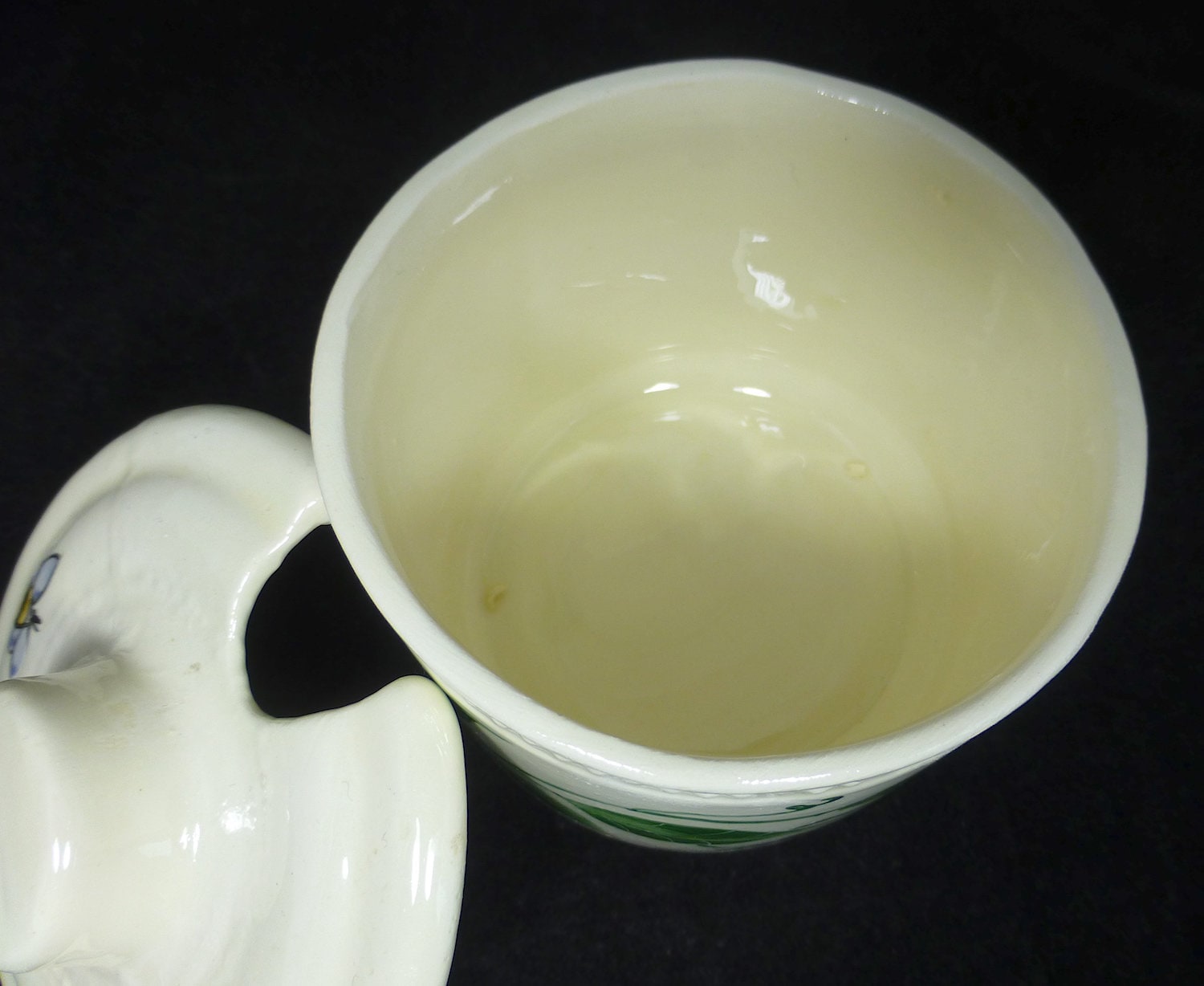 Hale Lady Studio Hand Painted Pottery Honey Pot With Lid - Green ...