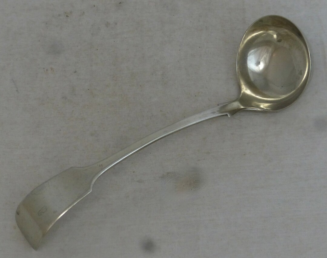 Antique Victorian Joseph Rodgers & Co Large Silver Plate Serving Ladle ...