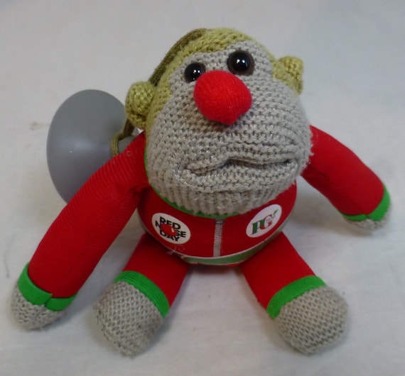 PG Tips Tea Red Nose Day Knitted Monkey With Suction Cup Red & | Etsy UK