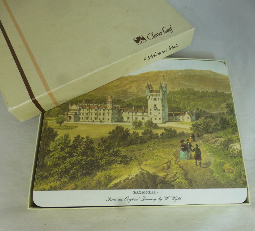 Vintage Clover Leaf Boxed Set of 6 Old Scotland MB1 Felt Backed ...