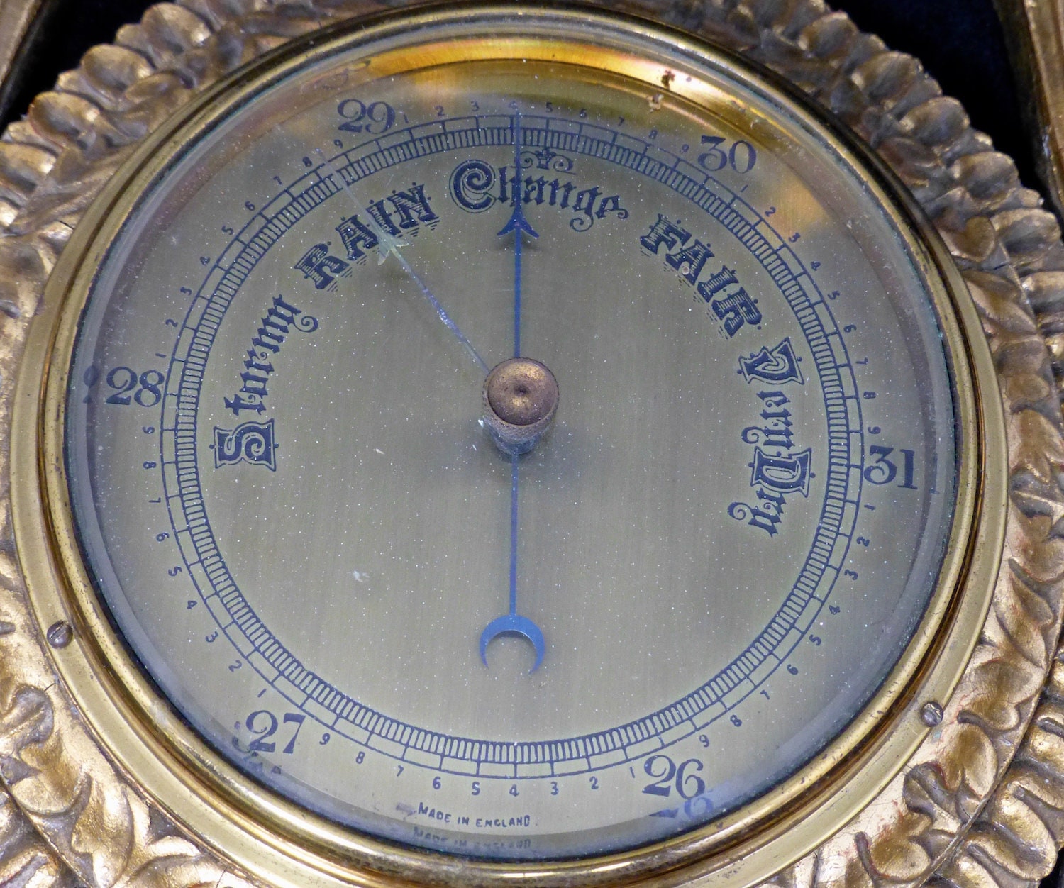 Atsonea Barometer With Hand Painted Gold Ornate Rococo Wood - Etsy