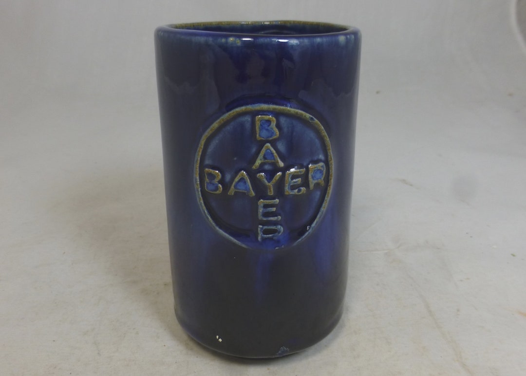 Vintage AW Studio Pottery Cobalt Blue Glaze Malaysian Bayer Beer Tavern ...