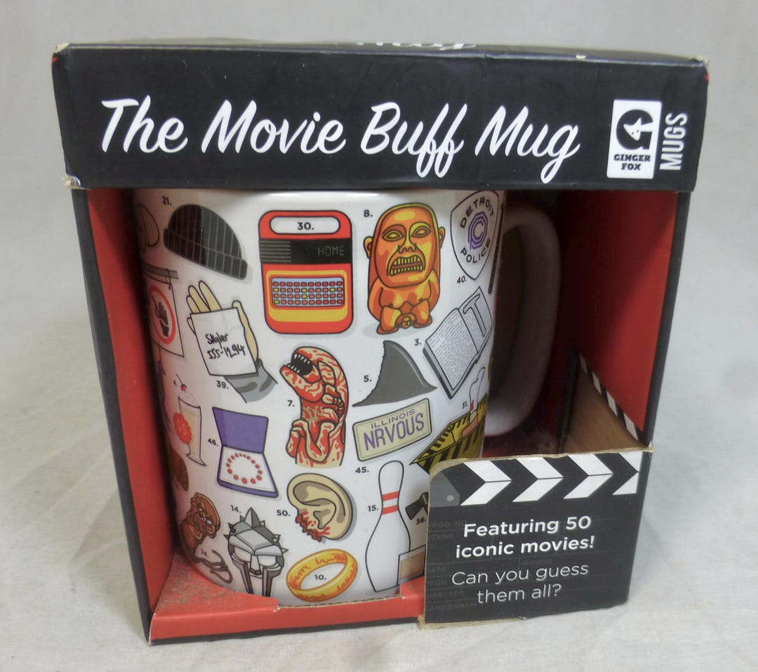 Vintage the Movie Buff Large Porcelain Mug in Boxed Gift Set – Features ...