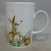 Dunoon Vintage Rustic Rascals Rabbit Family Fine Bone China Mug Cherry Denman Design, Made in ...