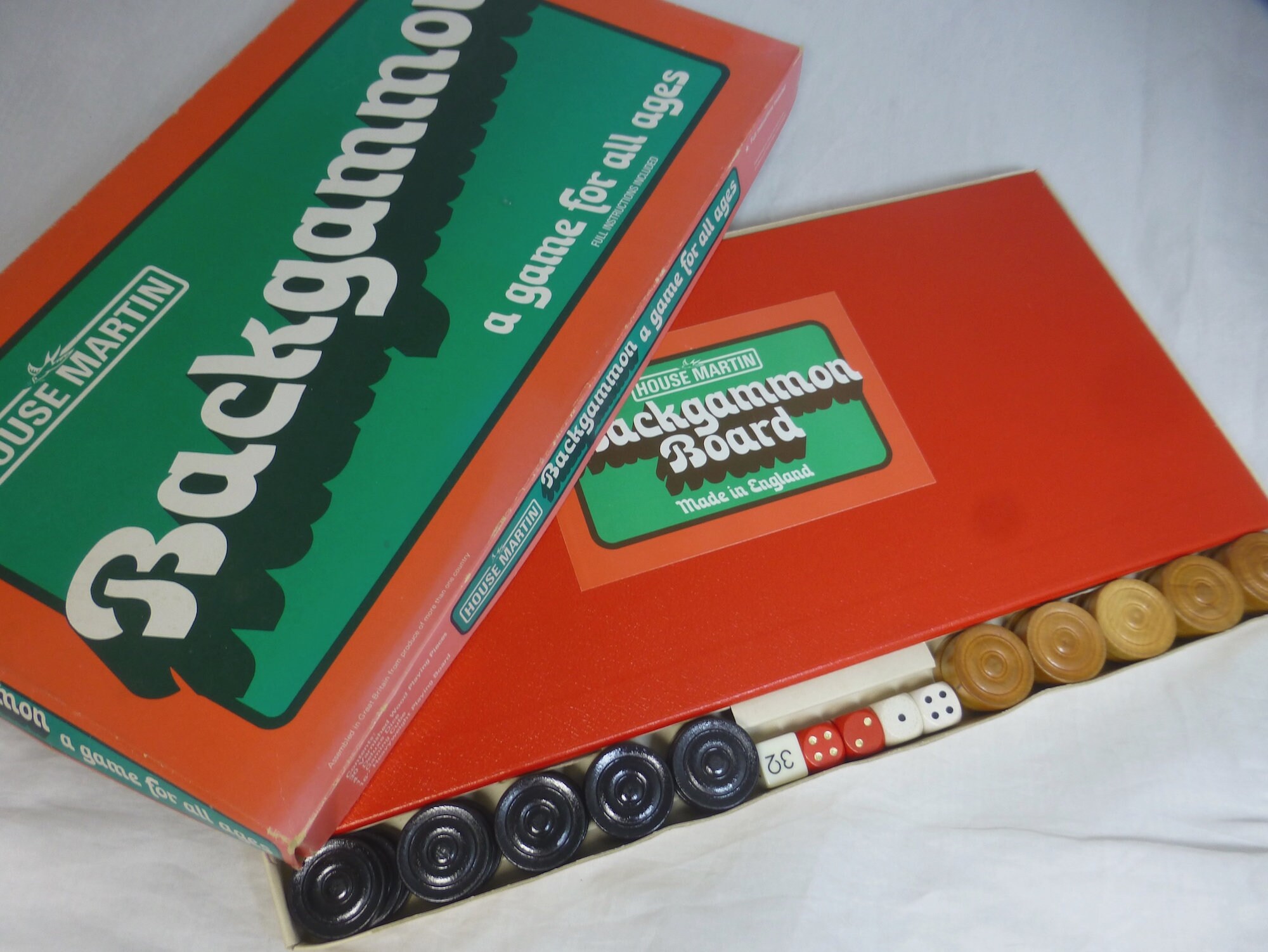 Vintage House Martin Backgammon Set Unused Complete - Etsy UK