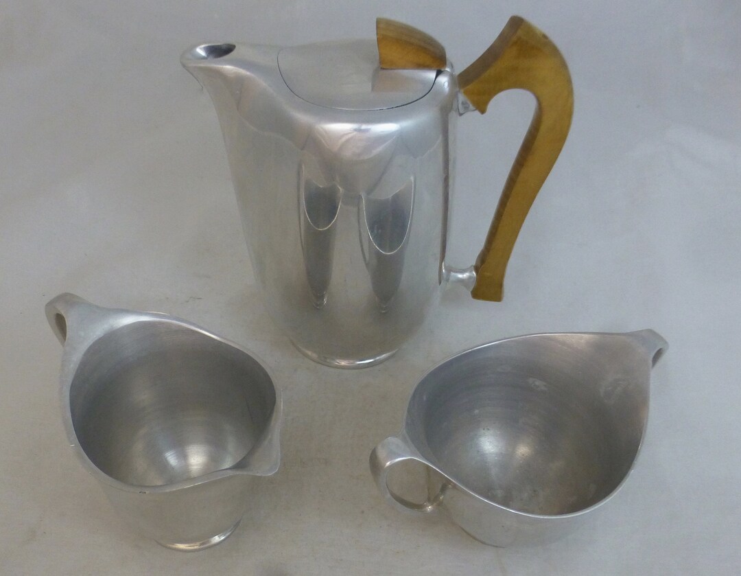 Picquot Ware Vintage Coffee Set Trio 1 L Coffee / Tea Pot, Open Sugar ...