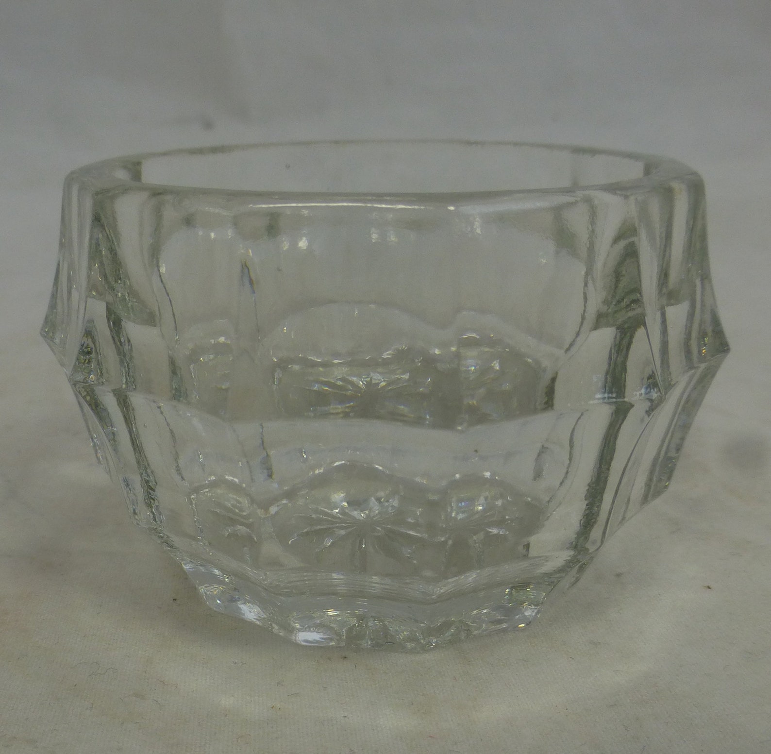 Vintage Davidson Jacobean Pressed Glass Open Circular Salt Cellar ...
