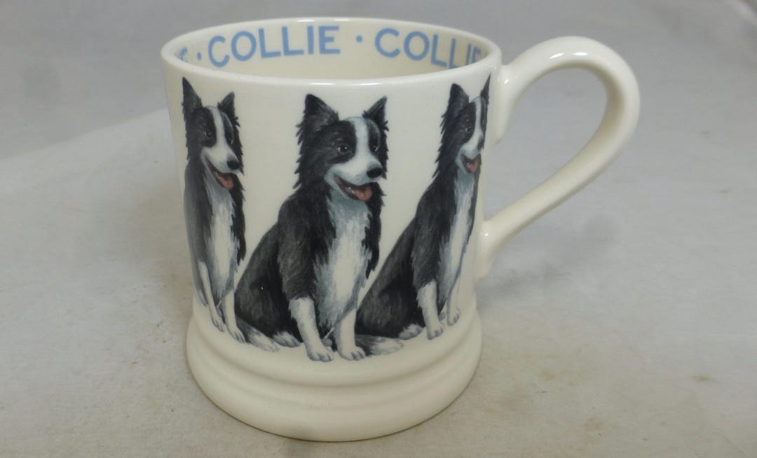 Emma Bridgewater Border Collie Dogs First Quality Half Pint Porcelain ...