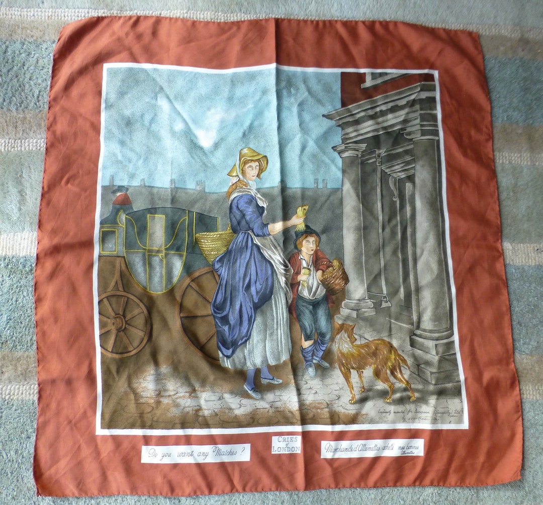Simpsons of Piccadilly Cries of London Italian Silk Scarf - Made in ...
