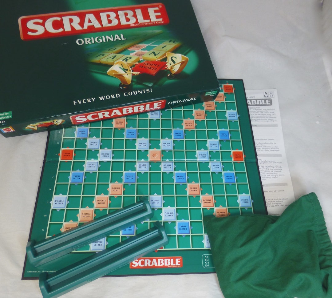 Mattel Games Scrabble Original Board Game 1999 – Word Puzzle Game ...