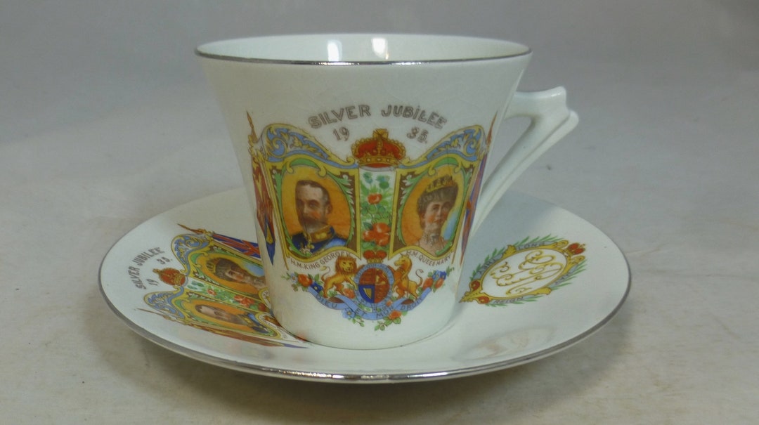 Vintage Rare 1935 Melbar Ware Silver Jubilee George V & Queen Mary ...