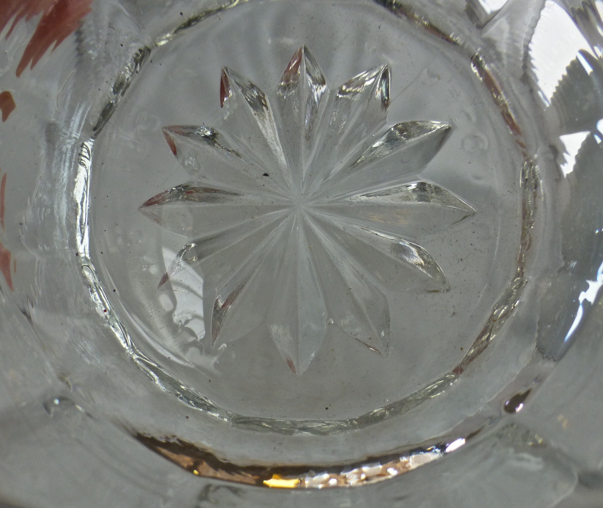 Vintage Davidson Jacobean Pressed Glass Open Circular Salt Cellar ...