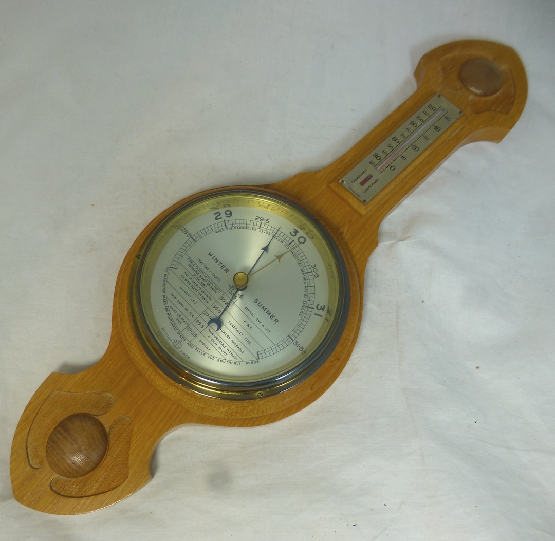 Vintage Large O Comitti of London Compensated Aneroid 2 in 1 Banjo ...