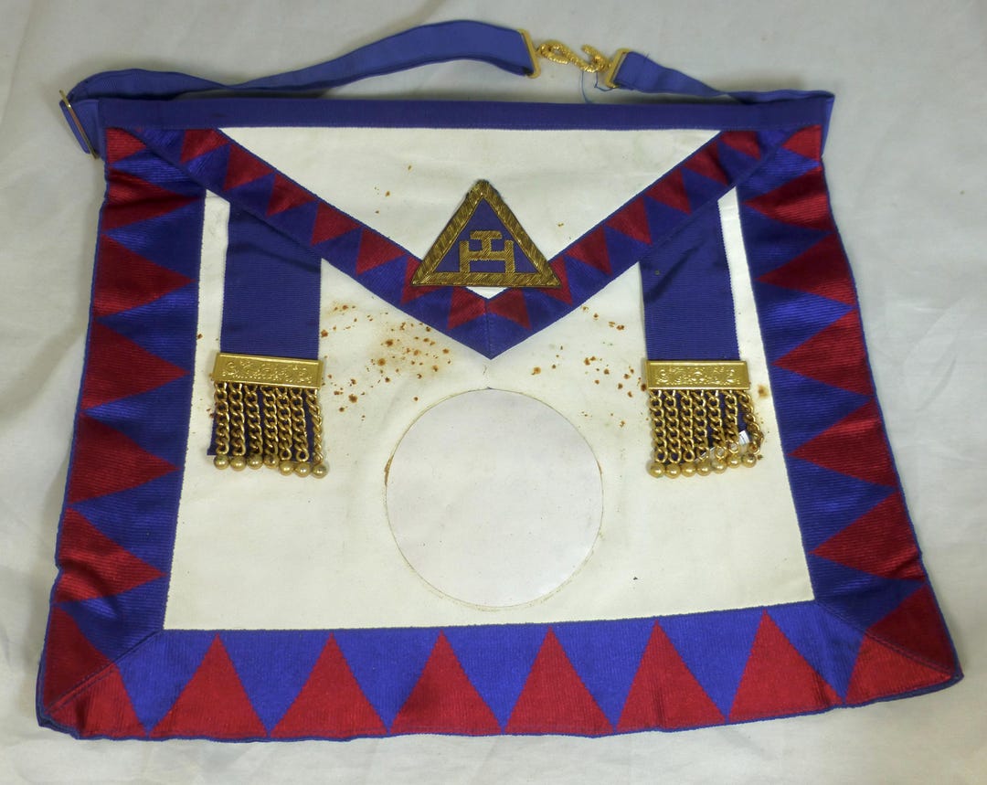 Vintage Masonic Regalia Leather Blue & Red Royal Arch Companions Full ...
