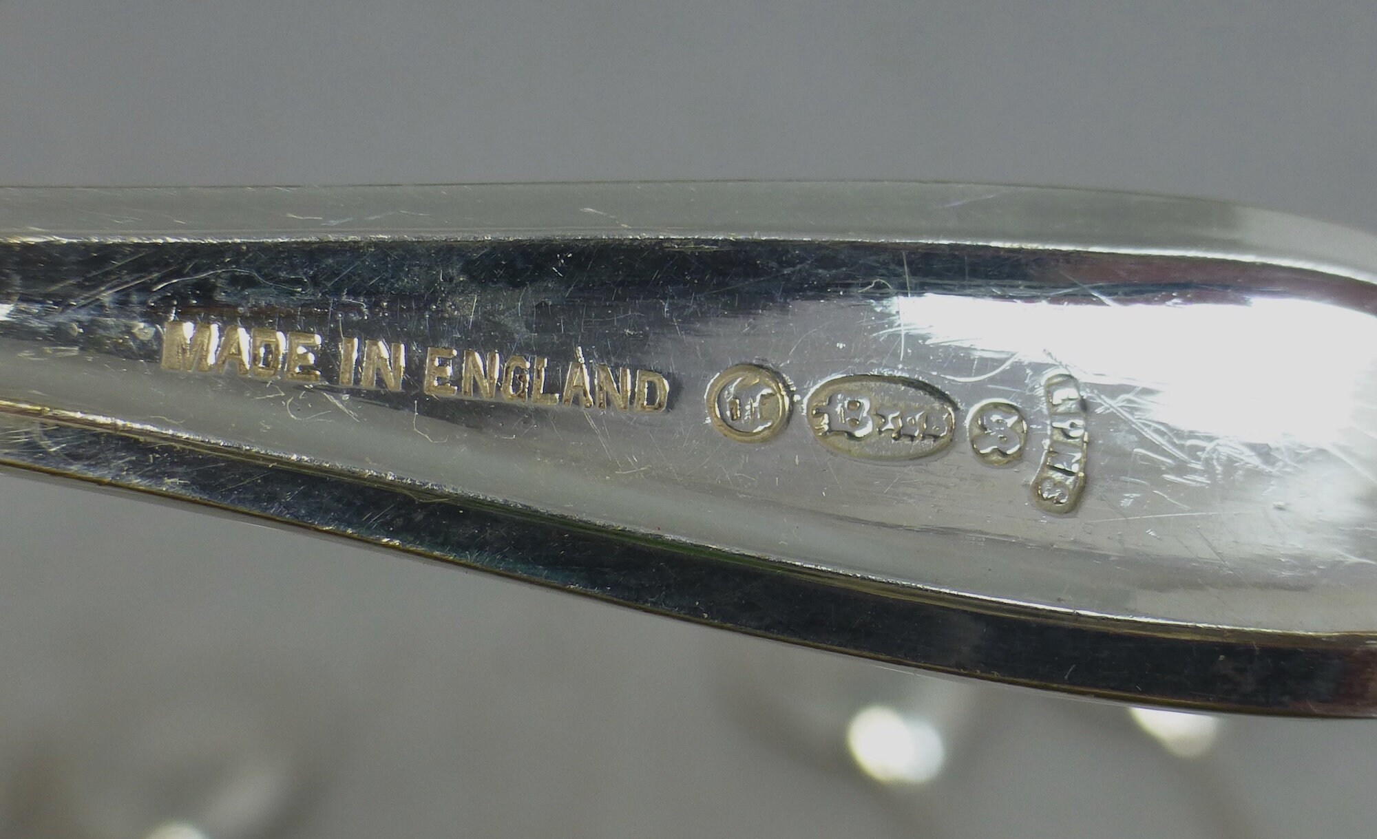 1 Large EPNS Serving & 6 Smaller Spoons Sheffield England Vintage ...