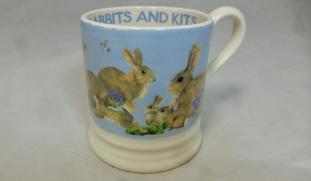 Emma Bridgewater Spongeware Rabbits and Kits Half Pint English Mug ...