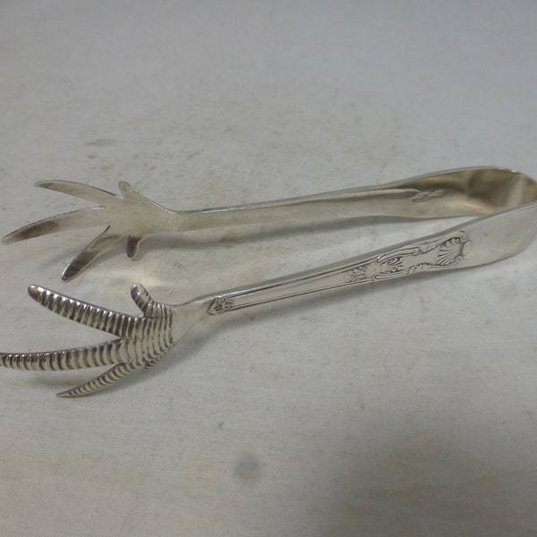 Antique Silver Plate Ice Tongs - Etsy