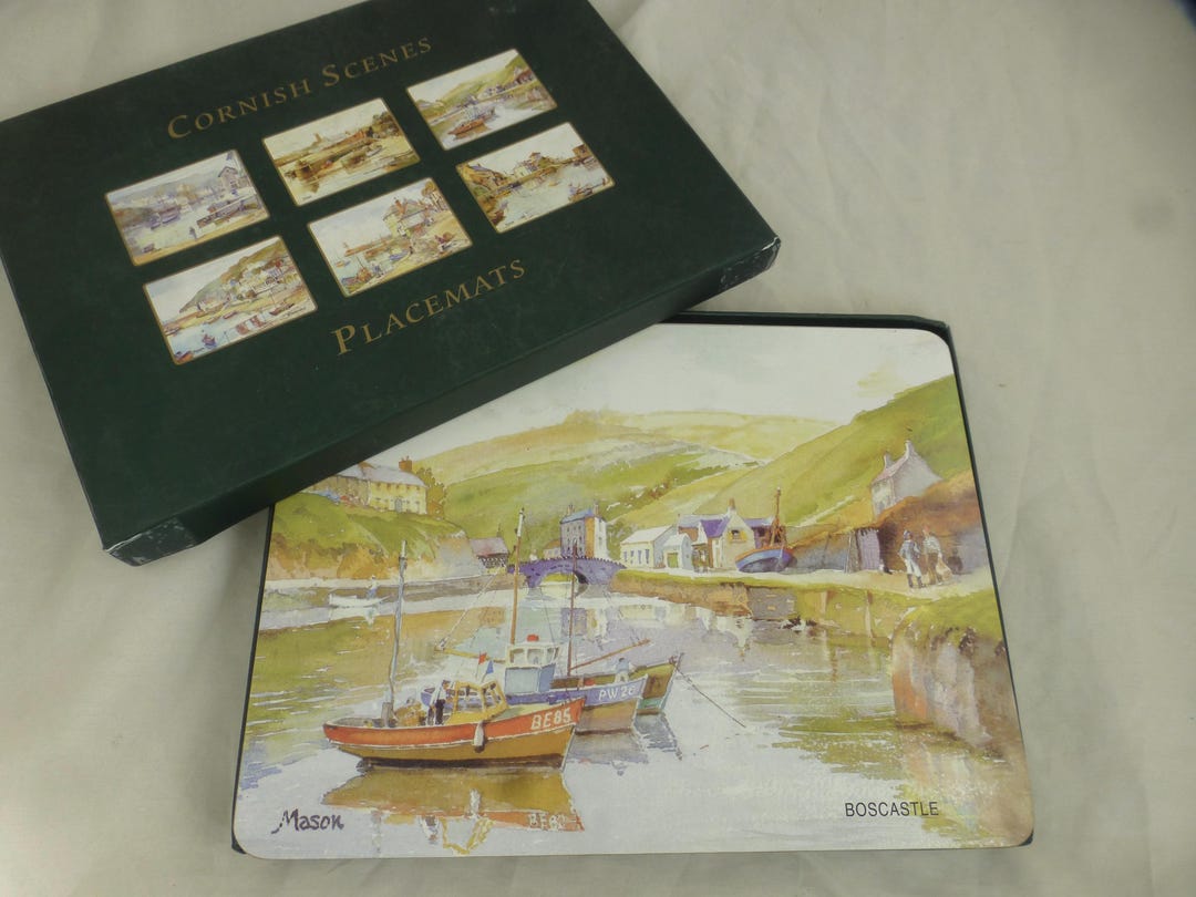 Vintage Cornish Scenes by Artist Mason Boxed Set 6 Large Traditional ...