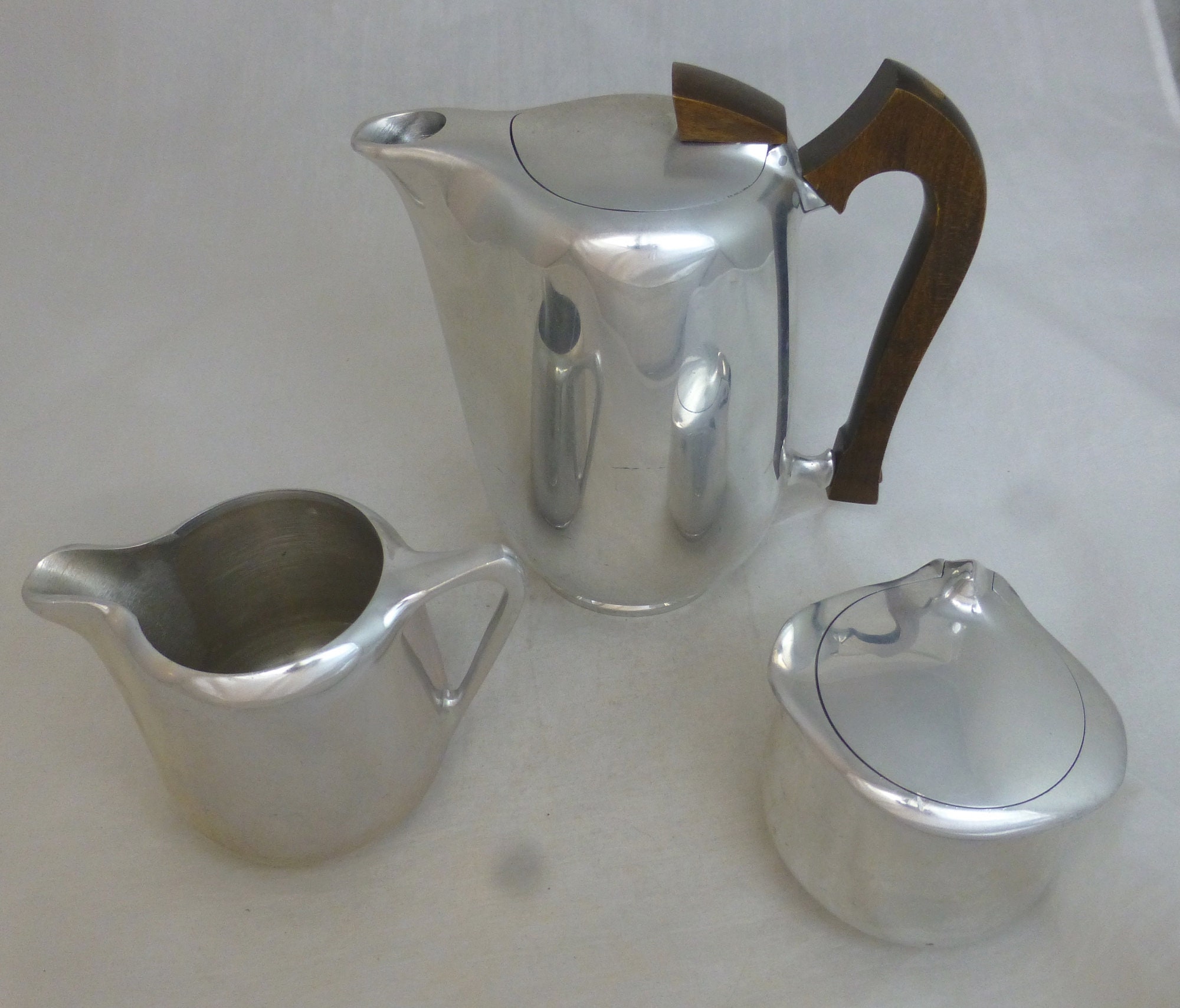 Vintage Retro 1950s Mid Century Picquot Ware Tea Coffee Set Tray Coffee ...