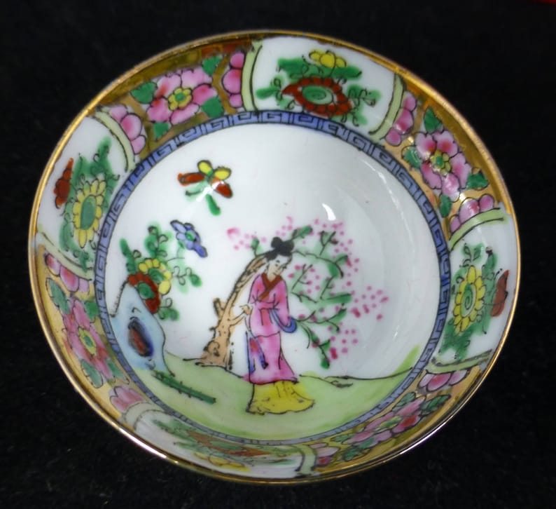 Oriental / Asian Hand Painted Eggshell Porcelain Tea Bowl / | Etsy