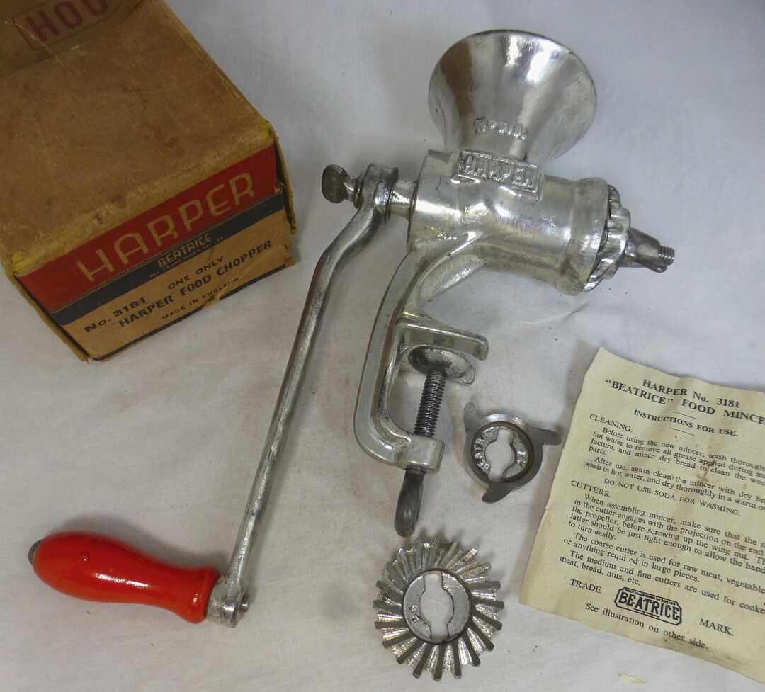 Vintage Beatrice Harper Nr 3181 Fleischwolf / Fleischschneider ...