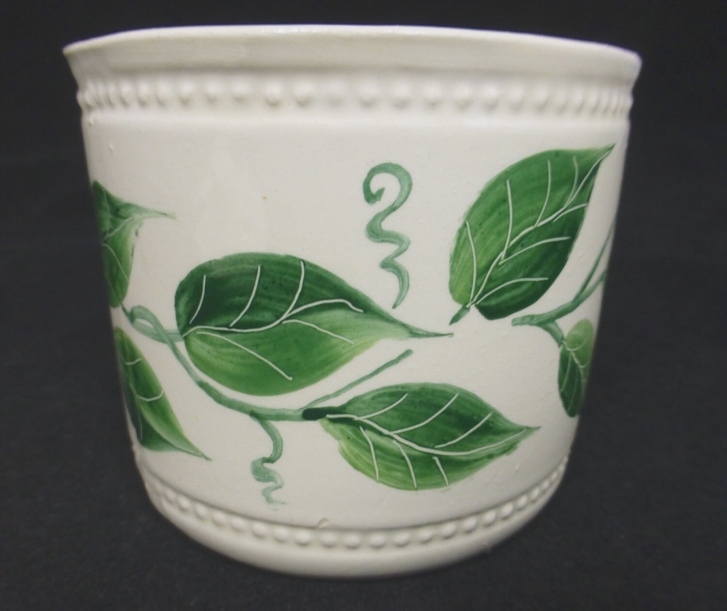 Hale Lady Studio Hand Painted Pottery Honey Pot With Lid - Green ...