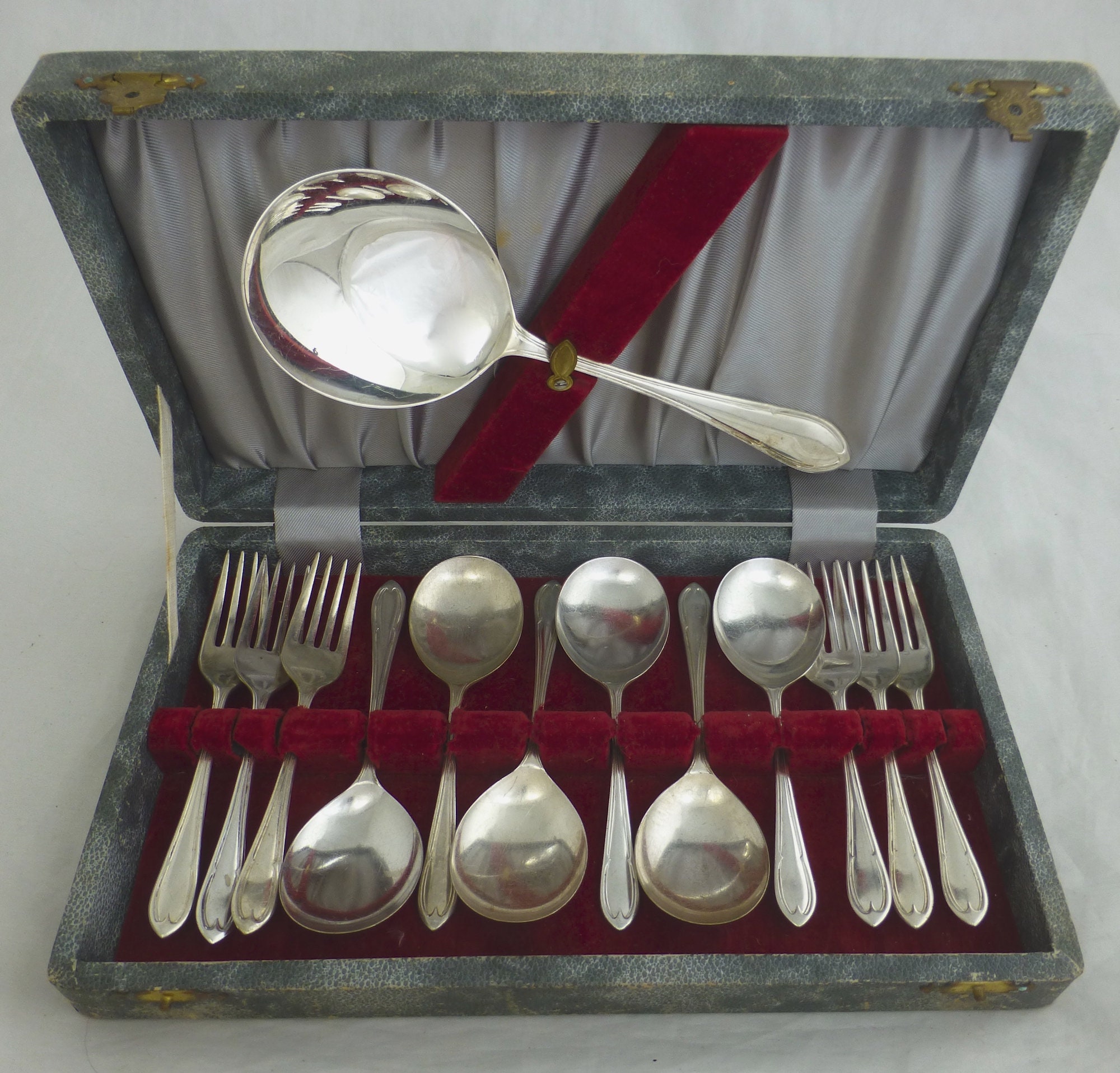 Kitchen & Dining Wonderful Vintage Silverplate Dessert Serving Set ...