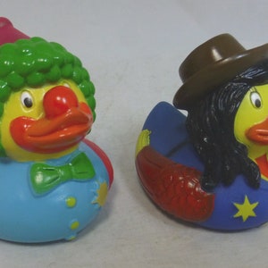 Novelty Set of 2 Rubber Ducks From Ducks for Change - DMTFYP - Clown ...